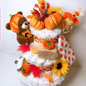 Pampers | Accessories | Pumpkin Diaper Cake Baby Shower | Poshmark
